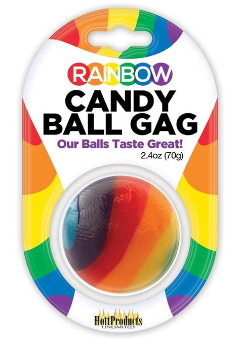 Rainbow Candy Ball Gag Assorted Flavor Assorted Color Spice Sensuality