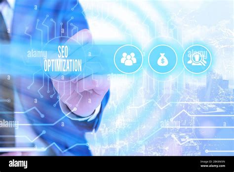 Handwriting Text Seo Optimization Conceptual Photo Process Of Affecting Online Visibility Of