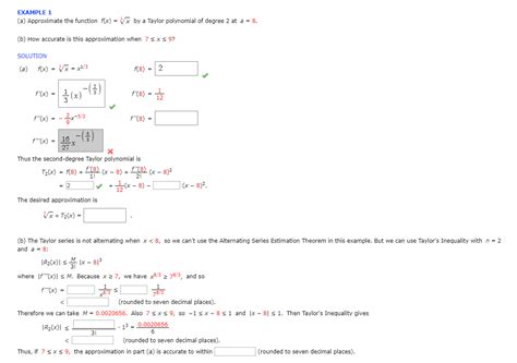 Solved Example 1 A Approximate The Function F X V By A