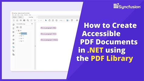 How To Create Accessible Pdf Documents In Net Using The Pdf Library