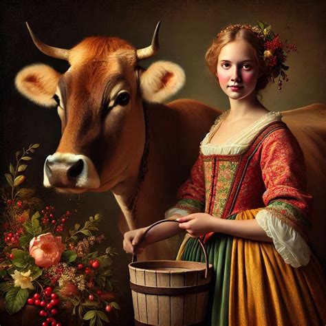 Eight Maids A Milking Wall Art Rustic Vintage Holiday Print Festive