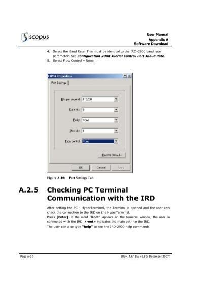 User Manual Appendix A So