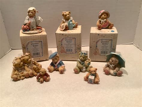 Cherished Teddie Figurines Lot Of 9 Different Some Boxes Ebay