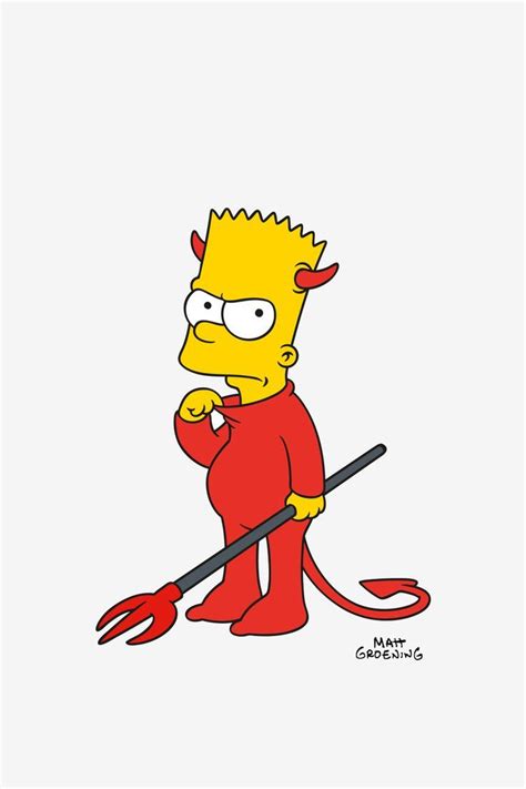 Wallpaper Bart W Devil Costume The Simpsons Desenho Dos Simpsons