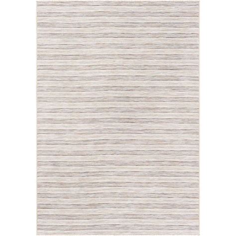 Surya Pasadena 8 X 10 Medium Gray Indooroutdoor Stripe Global Area Rug