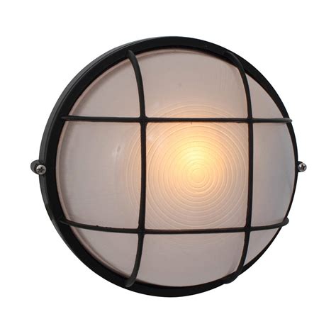 Eurolux Bulkhead Round Large And Grid Aluminium Black B41b Micmar Online