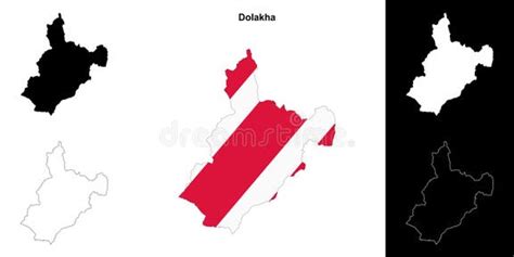 Dolakha Outline Map Stock Vector Illustration Of Tourism 371576098