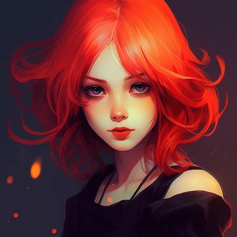 Premium Photo Vibrant Redhead Stunning Female Illustrations