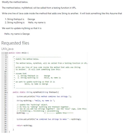 Solved Modify The Method Below The Method Below Mymethod