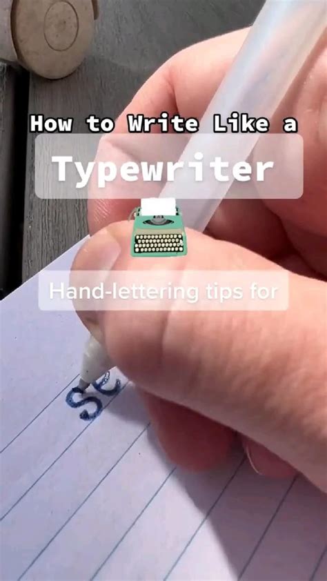How To Type Like A Typewriter Calligraphy For Beginners Hand