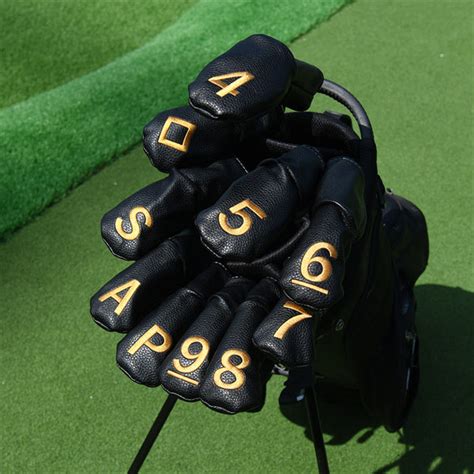 Gold Numbers Hybrid Iron Head Covers Set Craftsmangolf