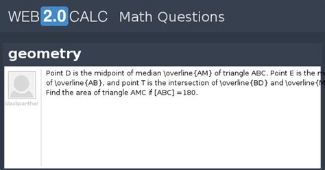 View Question Geometry