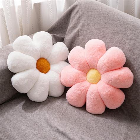 2pcs Flower Pillow Pink White Aesthetic Preppy Bedroom Living Room