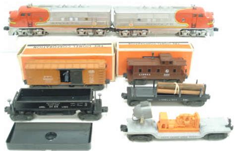 Lionel 2161w Vintage O 2343 Aa Sf Diesel Freight Set W5 Cars Trainz