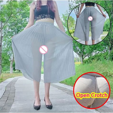 Sheer Temptation Sexy Open Crotch Pants Hot And Easy Outdoor Trousers