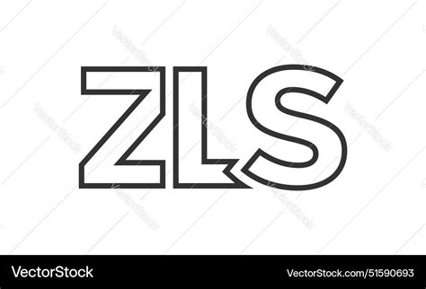 Zls Logo Design Template With Strong And Modern Vector Image