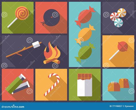 Candy Flat Design Vector Illustration Stock Vector Illustration Of Candies Liquorice 77198857