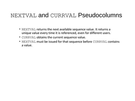 creating other schema objects ppt