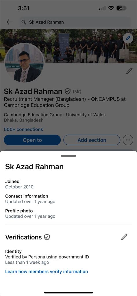 Alhamdullah My Linkedin Profile Is Verified Now Sk Azad Rahman