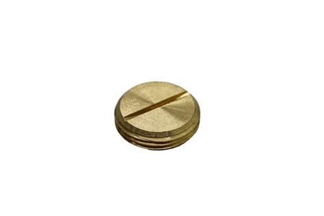 20mm Slotted Plug Brass Lenson Select Uk Ltd