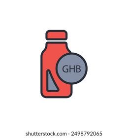 Ghb Icon Vectoreditable Strokelinear Style Sign Stock Vector Royalty
