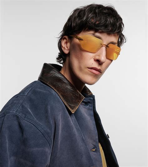 Square Sunglasses In Gold Prada Mytheresa