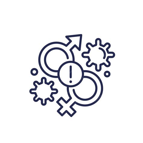 Premium Vector Std Icon Sexual Transmitted Disease Line Vector