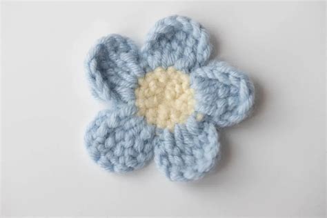 Flat Crochet Flower Pattern