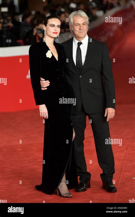 Rome Italy 13th Oct 2022 Kasia Smutniak L And Domenico Procacci