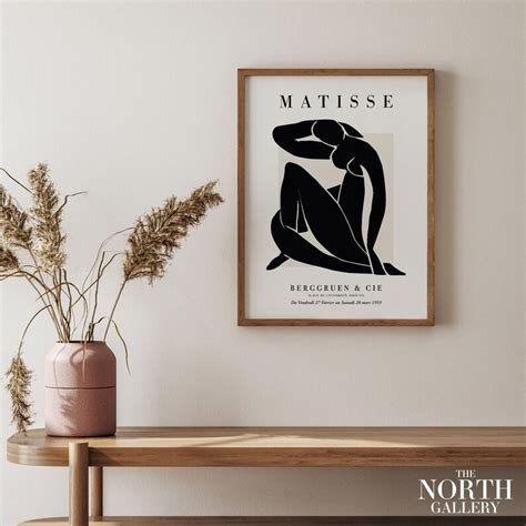 Henri Matisse Poster Black Nude Art Minimalist Wall Decor Etsy
