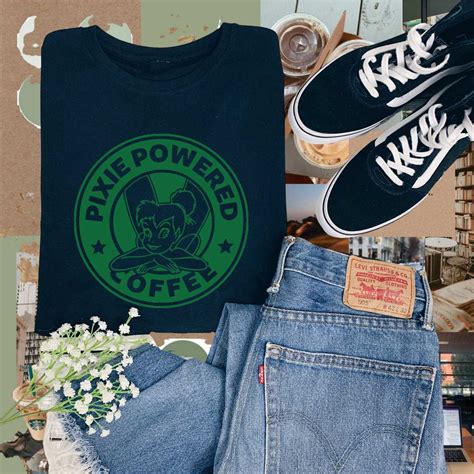 Pixie Powered Coffee T Shirt T Shirtsprinted T Shirts Nowstalgia