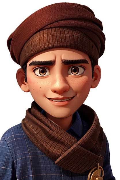 Premium Ai Image 3d Muslim Boy
