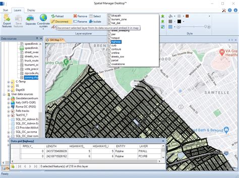 Spatial Manager Desktop Layer Management