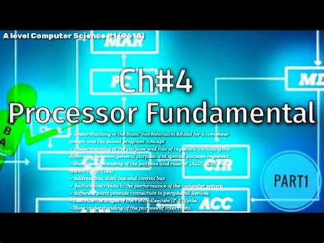 A Level Computer Science P Ch Processor Fundamentals Part Wbaatz YouTube