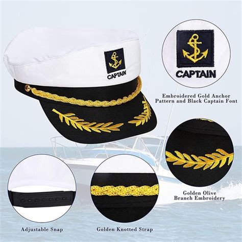 Crazy Sailor Hat Sailor Captain Costume Men Navy Marine Hat Yacht