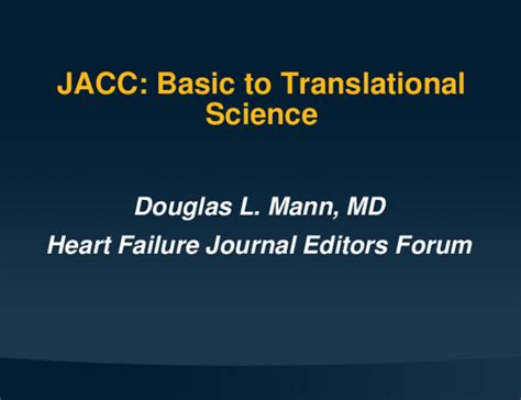 Jacc Basic To Translational Science