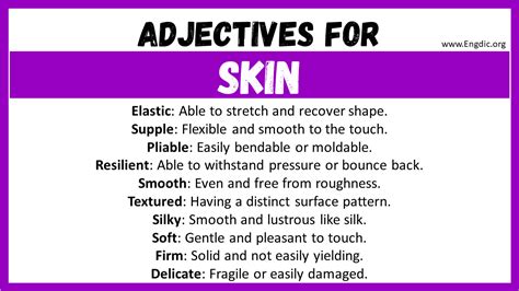 20 Best Words To Describe Skin Adjectives For Skin Engdic