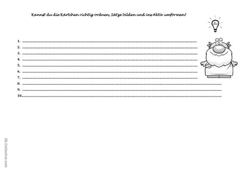Passiv Mit Spaß Passiv Kärtchen Deutsch Daf Arbeitsblätter Pdf And Doc