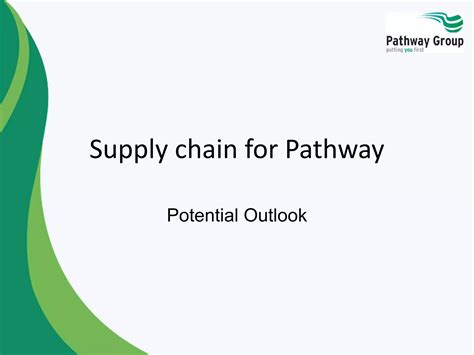 Supply Chain For Pathway Ppt