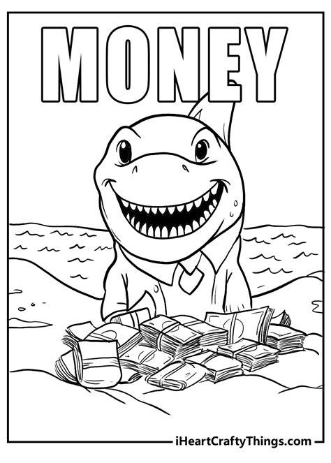 Printable Money Coloring Page
