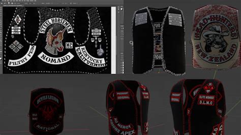 Create Custom Fivem Clothing Kuttes Mc Mc Vest Custom Kuttes Biker