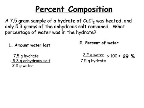 Percent Composition In Your Books Pg Ppt Download