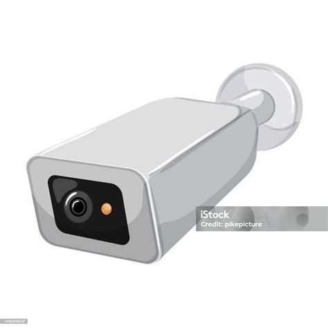 Kamera Keamanan Sistem Ilustrasi Vektor Kartun Cctv Ilustrasi Stok