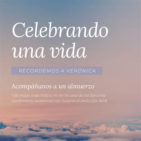 Plantillas Para Invitaciones De Funeral Gratis Canva
