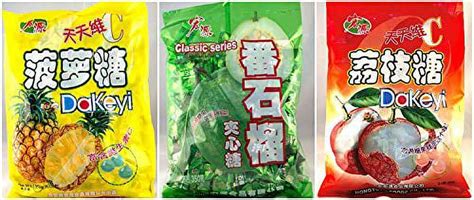 Hong Yuan Pineapple Guava Lychee Candy 3 Pack Bundle 12 3