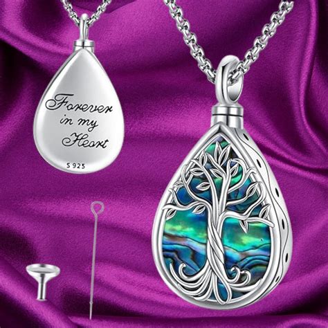 Cremation Jewelry 925 Sterling Silver Urn Necklace For Ashes Of Loved
