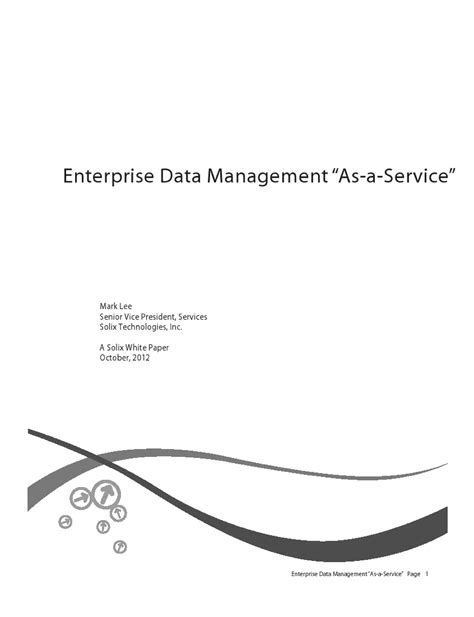 Enterprise Data Management As A Service Ppt Databases Computer