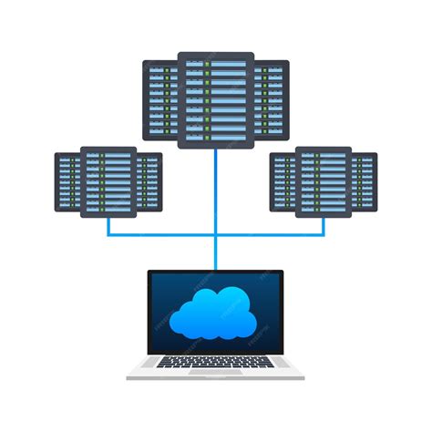 Premium Vector Distributed Database Data Storage Server Vector Stock