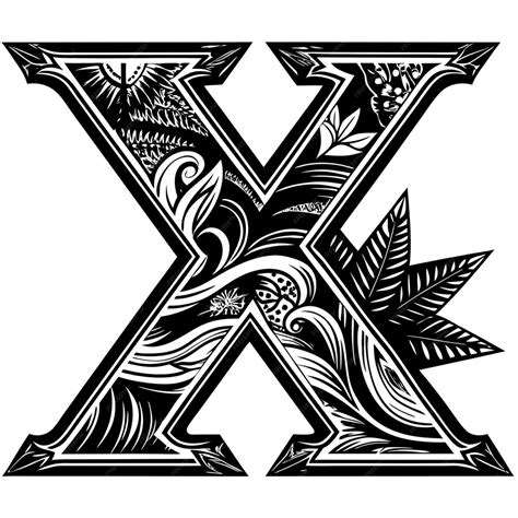 Ornamental Letter X With Decorative Background In Elegant Design Premium Ai Generated Image