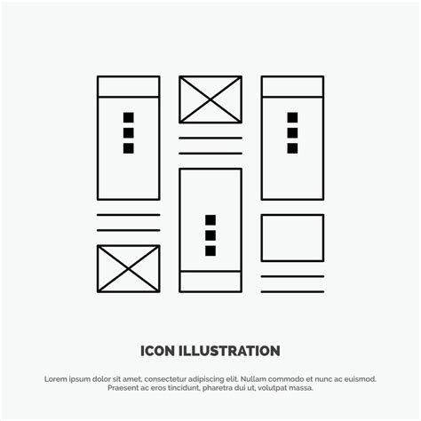 Wire Framing Sketching Wireframe Idea Vector Line Icon 15169629 Vector